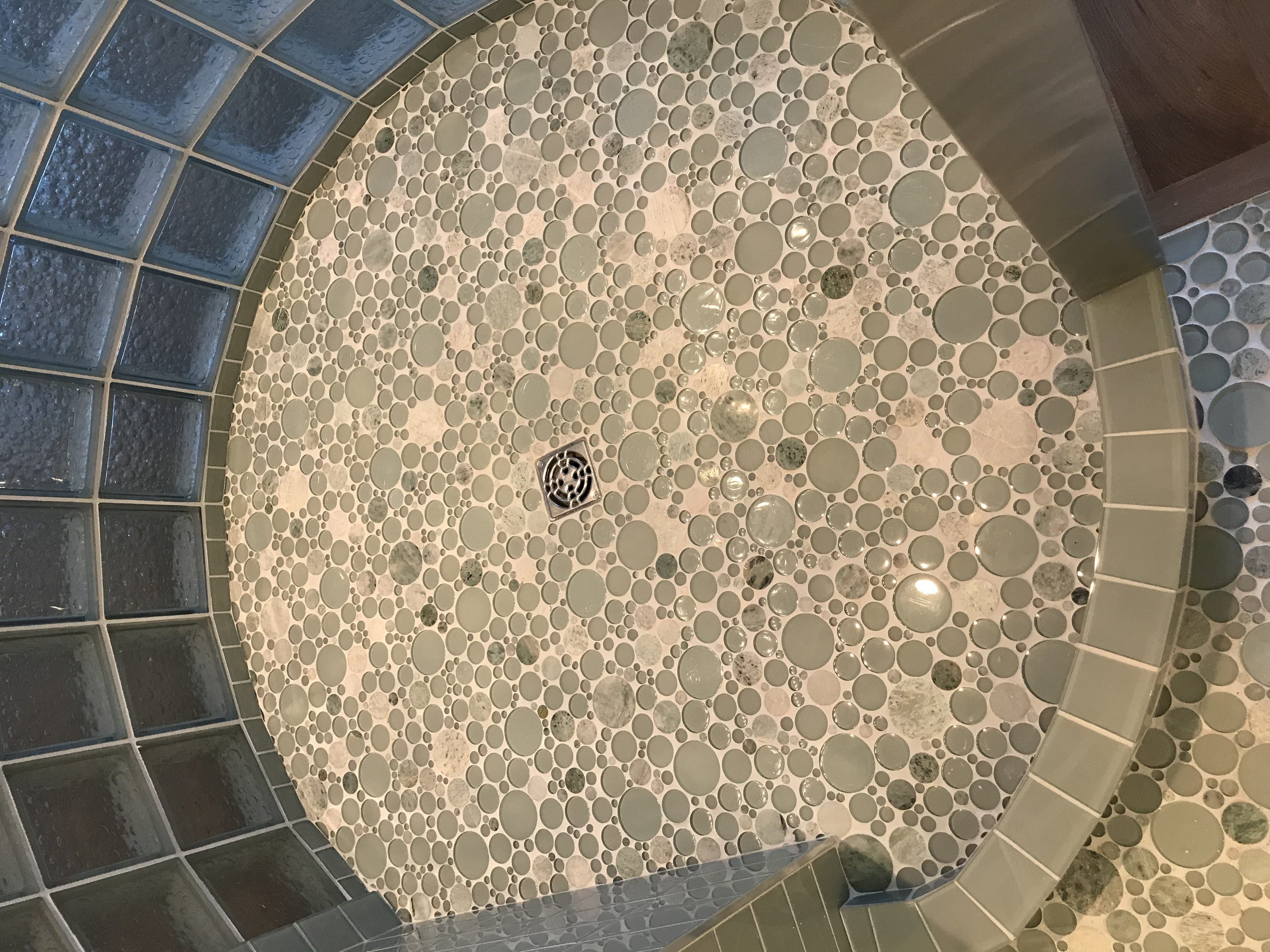 Stunning Bathroom Renovation with Glass and Mosaic Tiles - Expert Touch ...